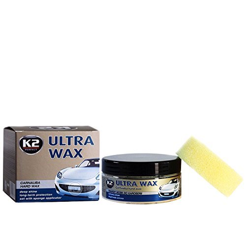 K2 Ultra Wax, Carnauba Wachspaste mit Schwamm, Hartwachs, Autowachs ...